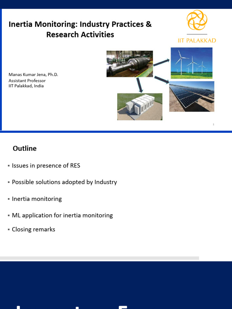 Inertia Monitoring in Renewable Energy Systems | PDF | Electrical Grid ...