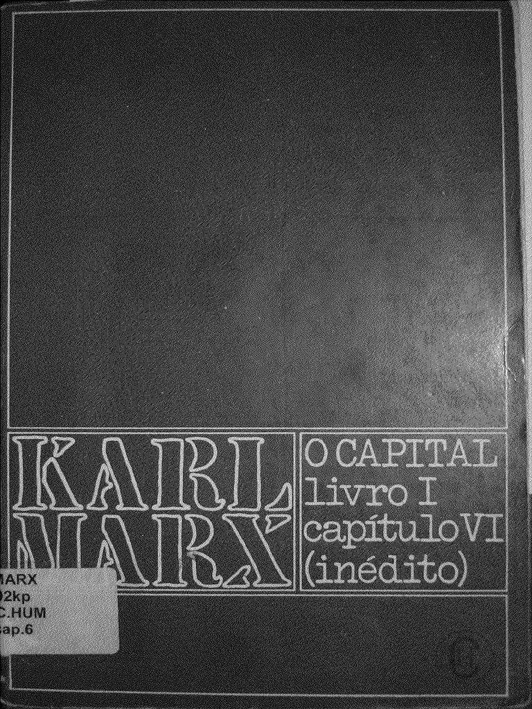 O Capital, Livro 1, Capítulo VI - Karl Marx | PDF