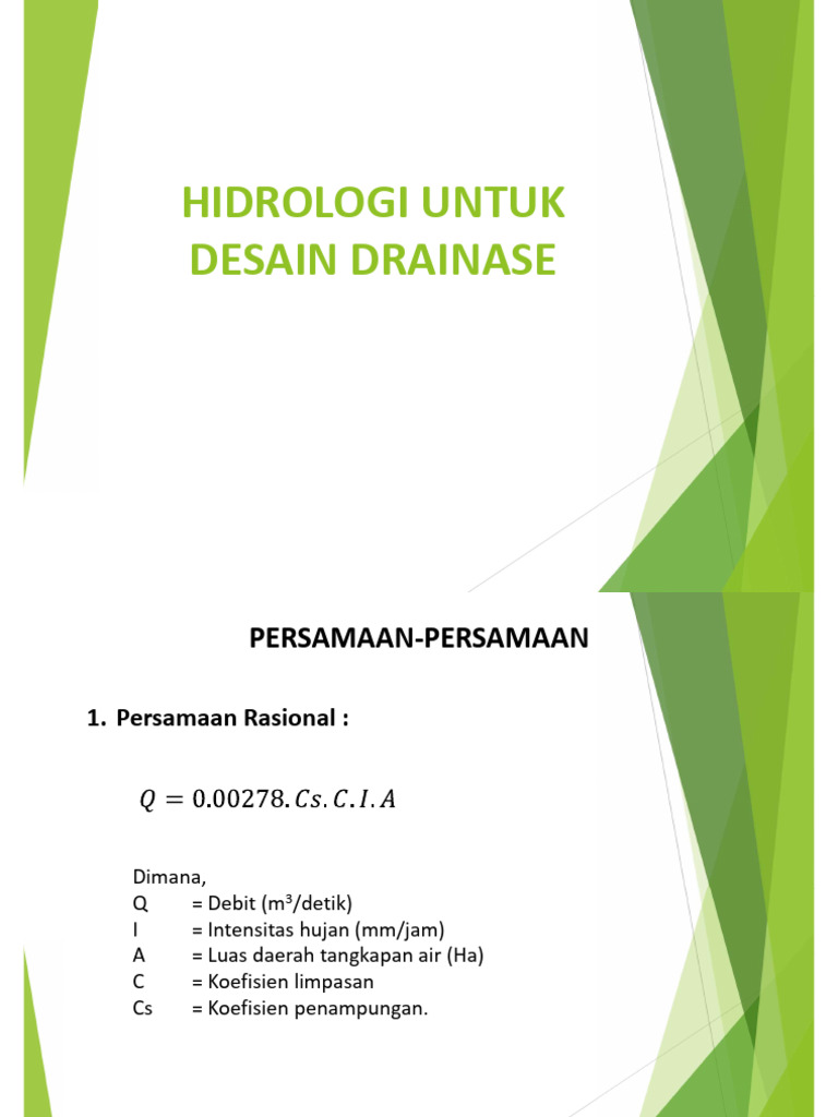 Meet - 15 - Hidrologi Untuk Desain Drainase | PDF