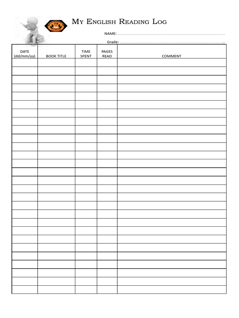 Reading Log Student Journal | PDF
