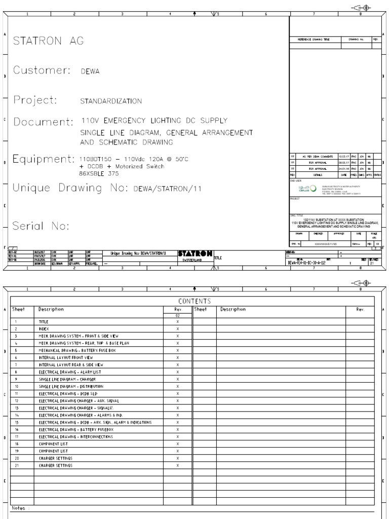 Statron - 110V DC El Charger Drawings - Rev 2 | PDF | Rectifier | Diode