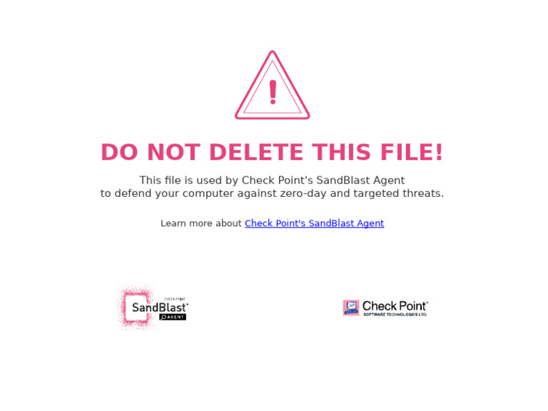 Check Point SandBlast Agent Overview | PDF