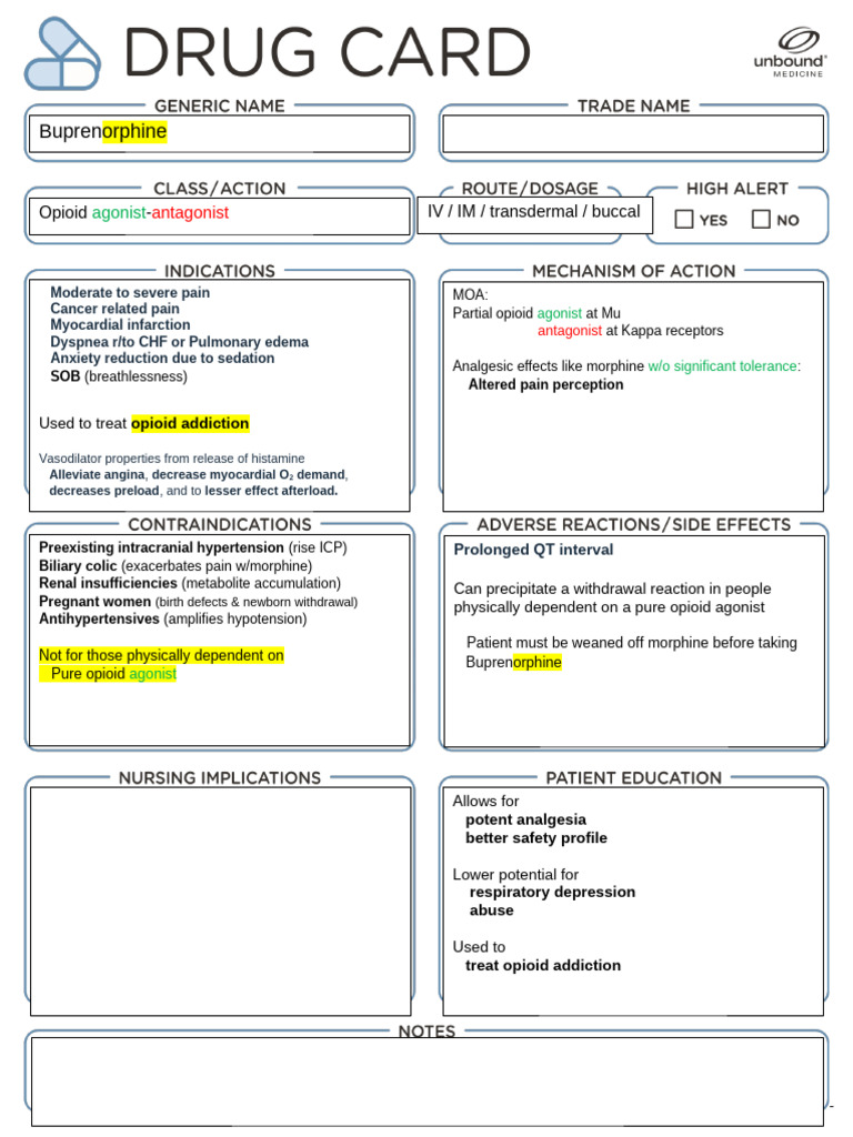 Buprenorphine_drug_card | PDF