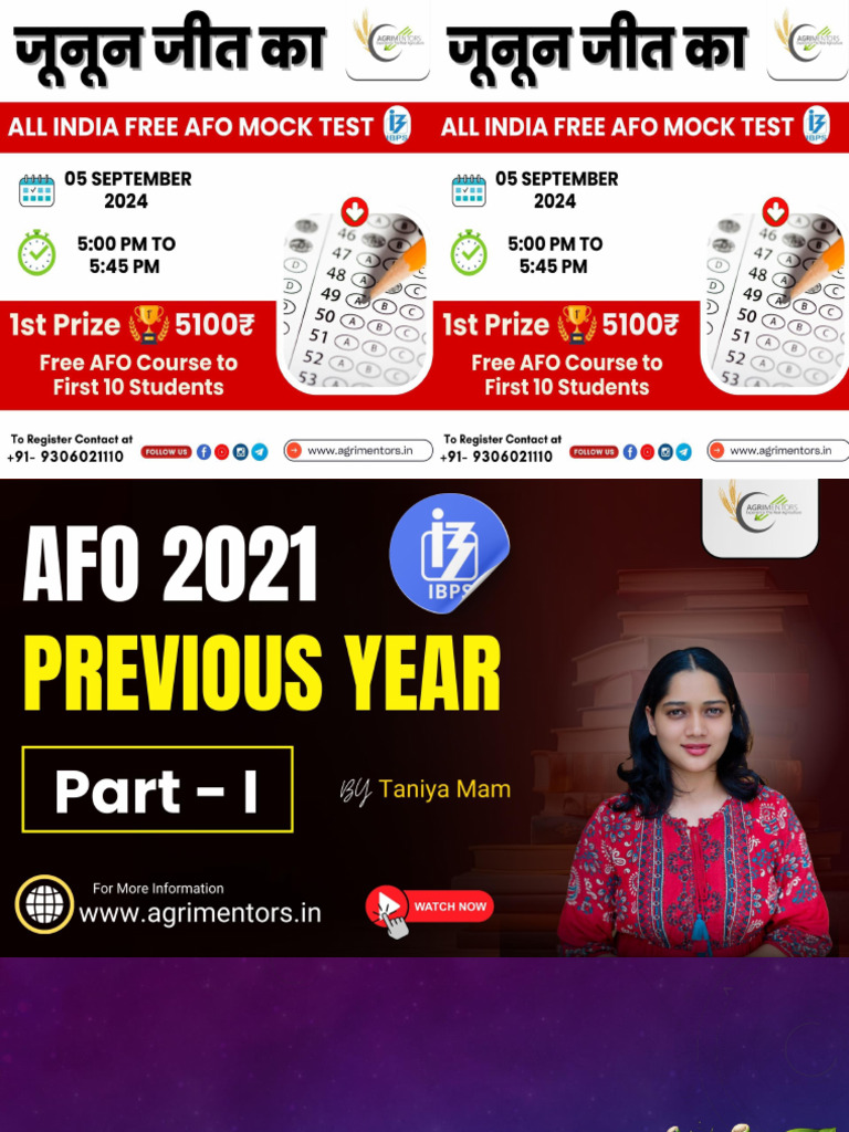 AFO 2021 PYQ Agrimentors | PDF | Soil | Seed