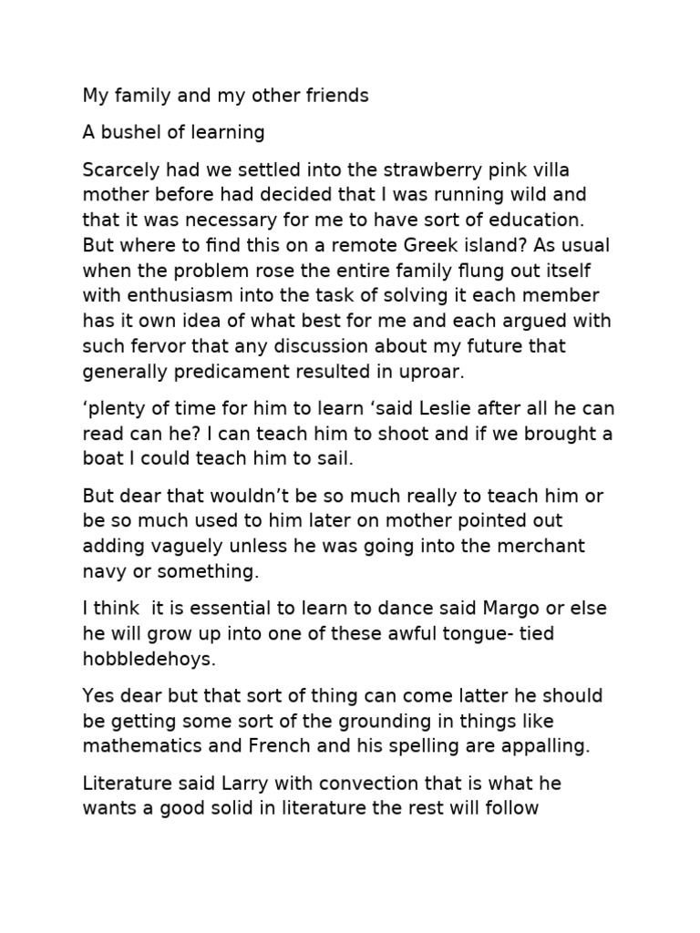 My Family and My Other Friends | PDF