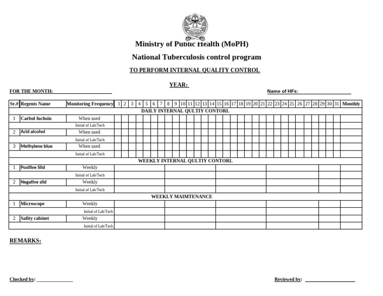 Internal QC Sheet | PDF