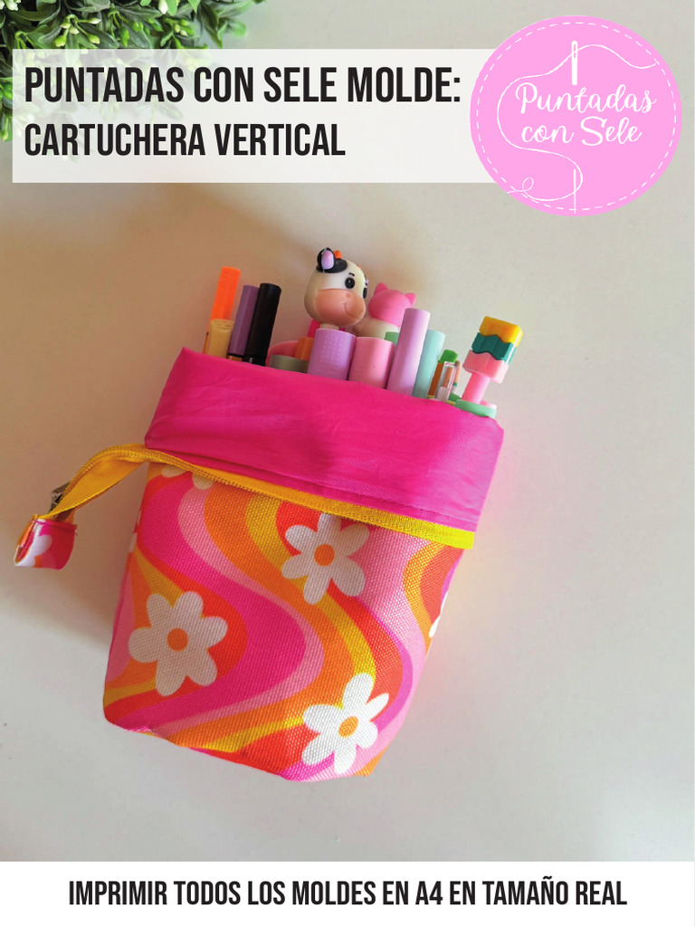 Molde de Cartuchera Vertical Gratis | PDF