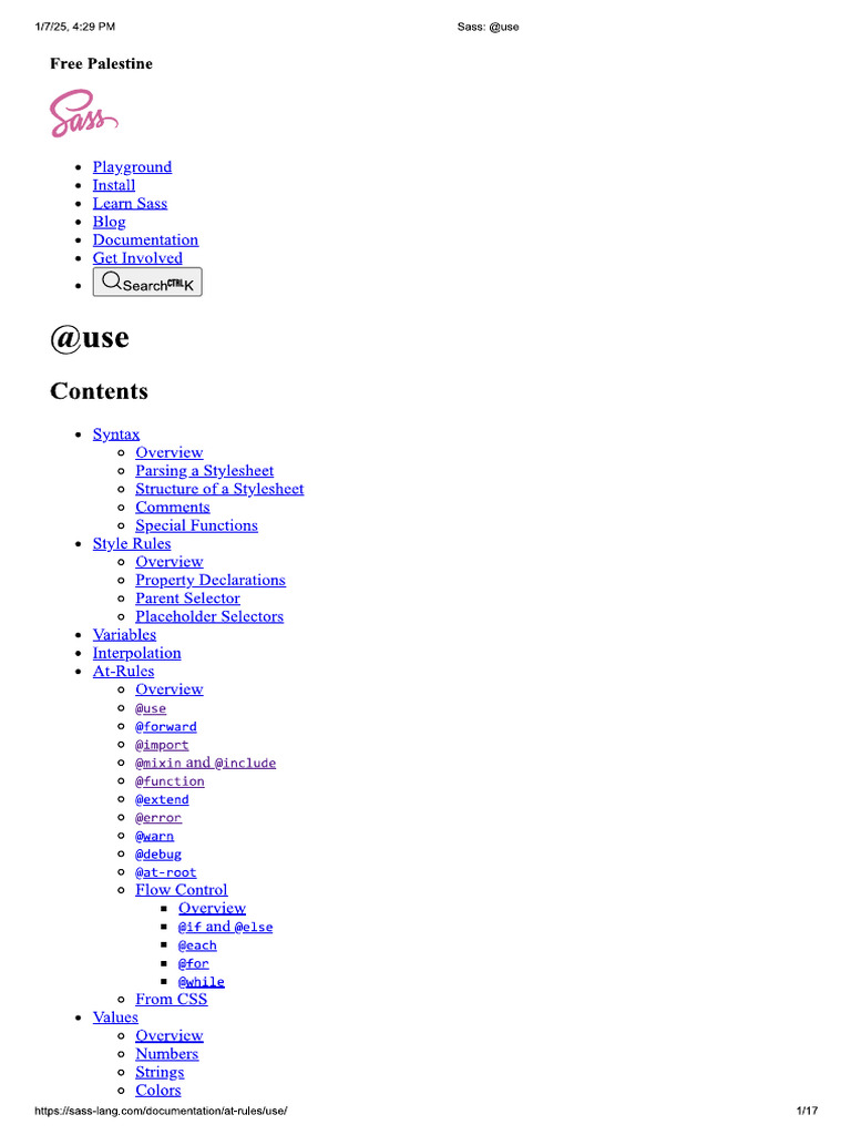 Sass - @use | PDF