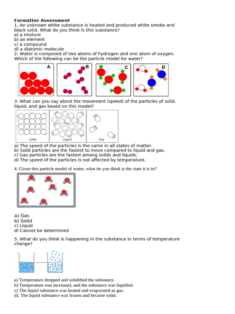Formative Assessment Sci7 q1 | PDF