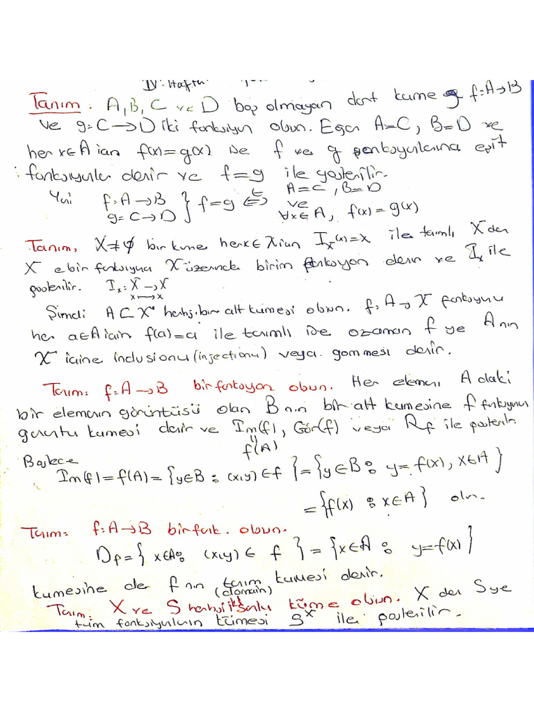 Hafta Soyut Mat I Fonksiyonlar | PDF