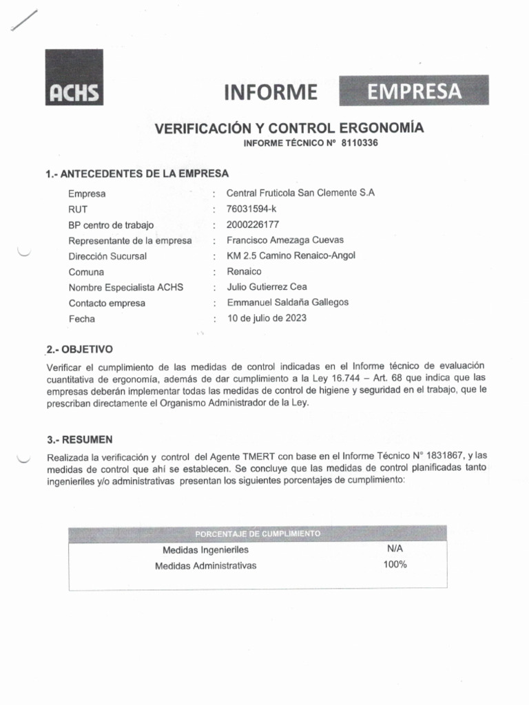 Evaluación Temert | PDF