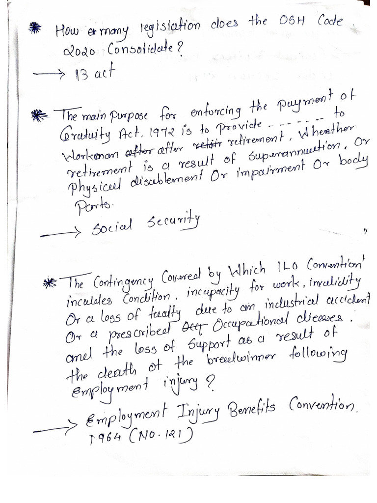 Occupational Safety & Health Legislation IMP PDF 2 | PDF