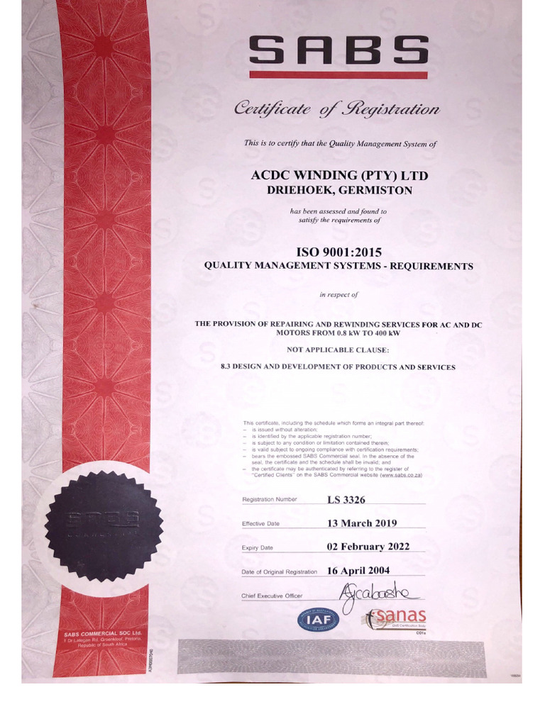 Iso Certification | PDF