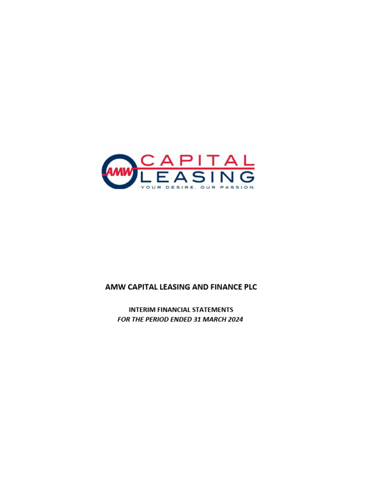 AMW Capital Leasing Q1 2024 Financials | PDF | Capital Requirement ...