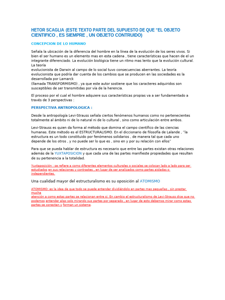 Unidad 1 Scaglia | PDF | Alma | Evolución