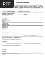 Stock Transfer Form Template | PDF