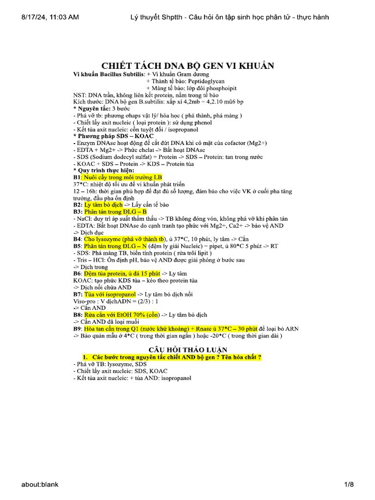 SHPT Thuc Hanh | PDF