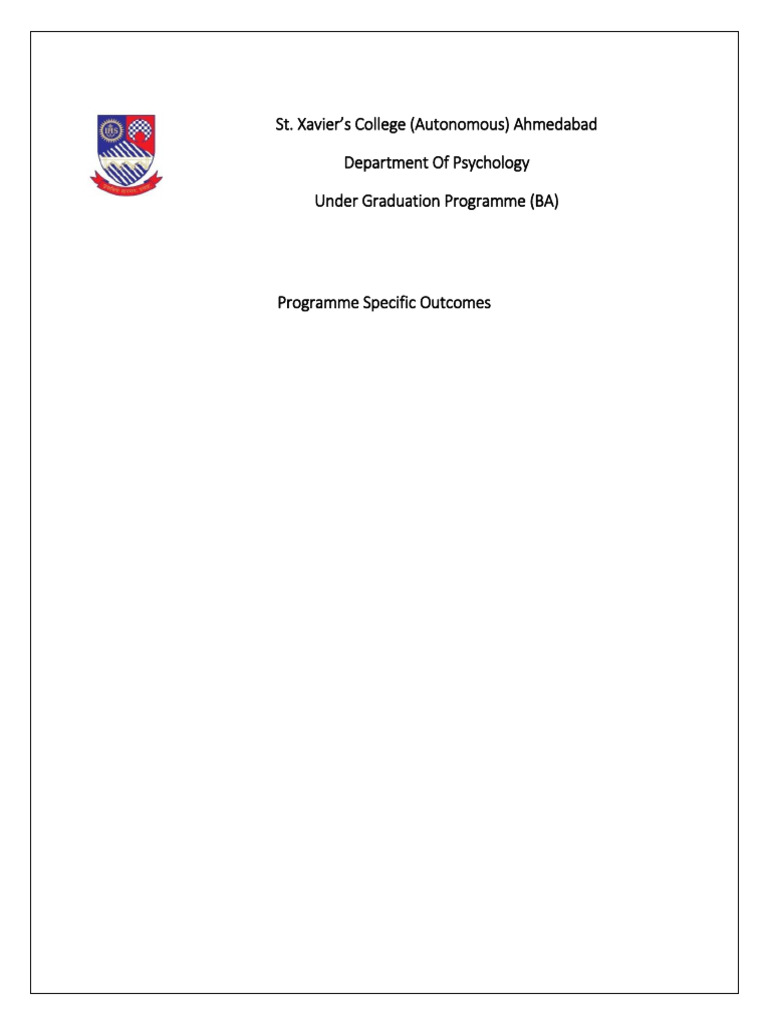 BA Psychology Semester 1 Syllabus | PDF | Psychophysics | Psychotherapy
