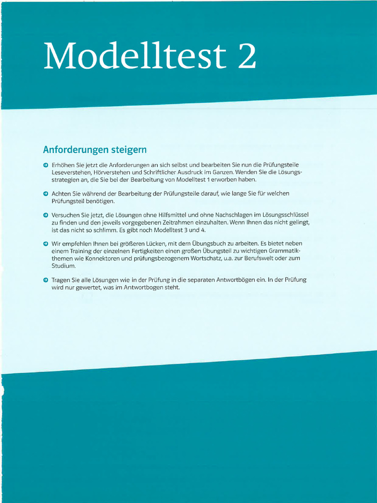 Goethe - Modelltest 2 | PDF