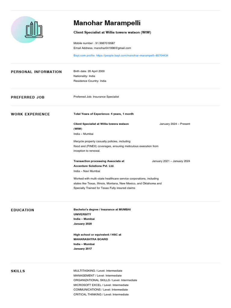 CV94821900 - Manohar Marampelli - 20250106 - 212200 | PDF