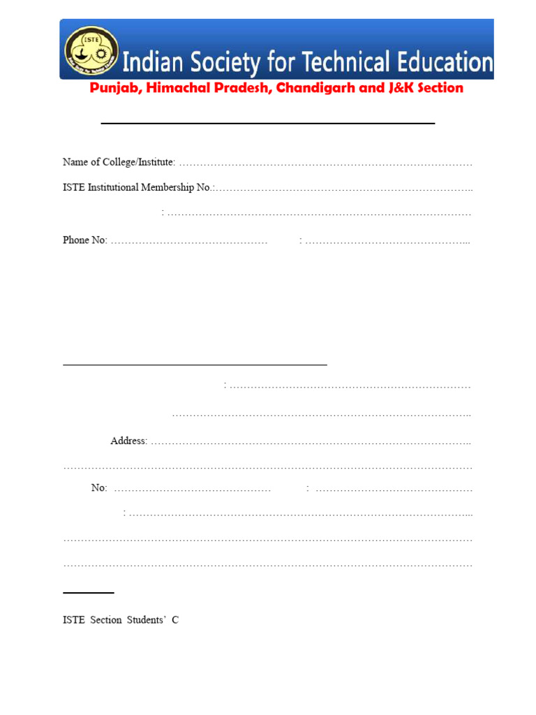 Proforma-IsTE Best Student Award 2024 | PDF Proforma-IsTE Best Student Award 2024 | PDF