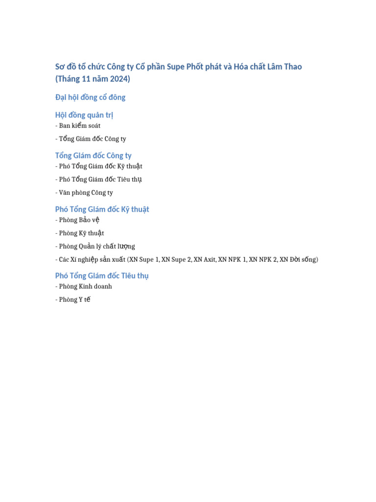 Sơ Đ T CH C Supe Lâm Thao | PDF