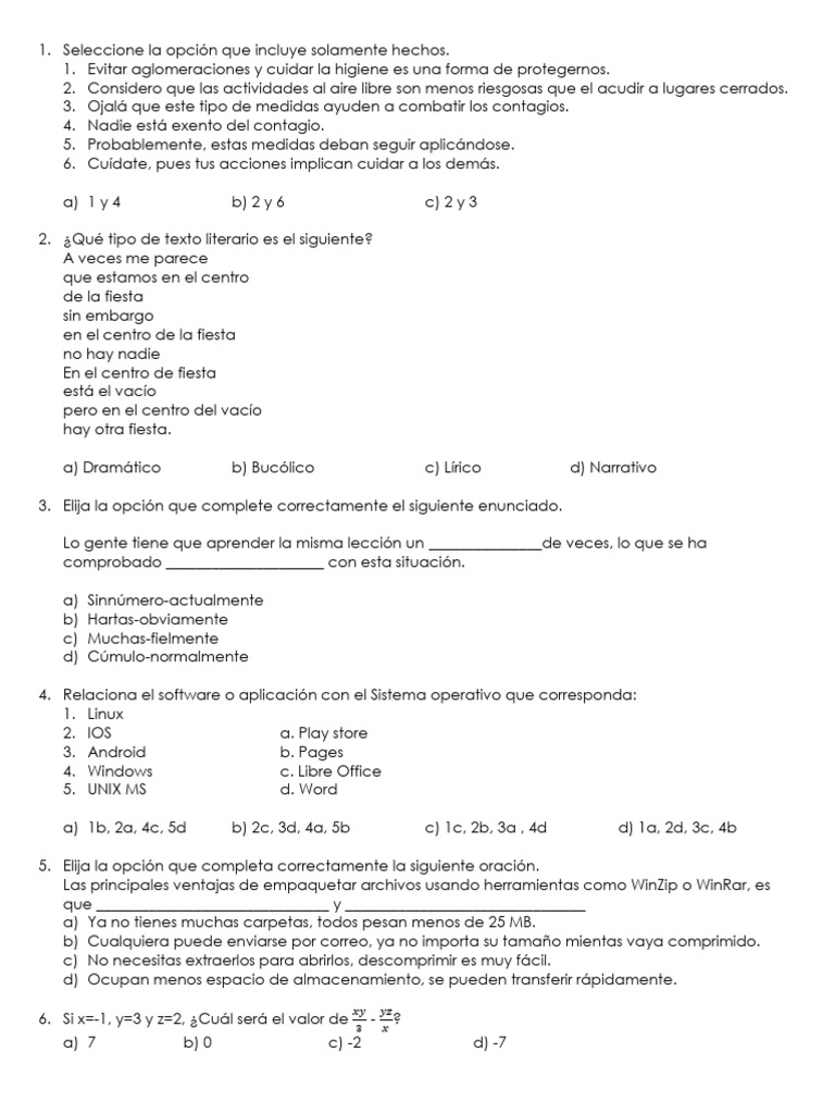 EXAMEN 50 PREGUNTAS | PDF | Escuelas | Inclusión (Educación)