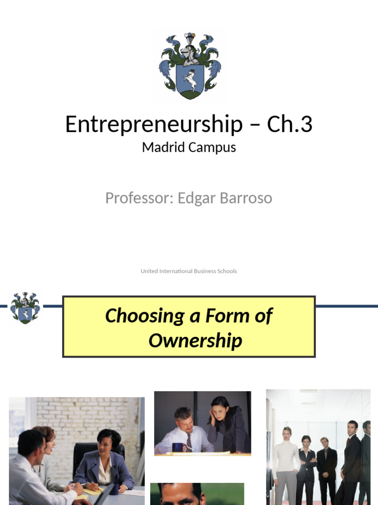 Entrepreneurship - Chapter 3 | PDF | Partnership | S Corporation
