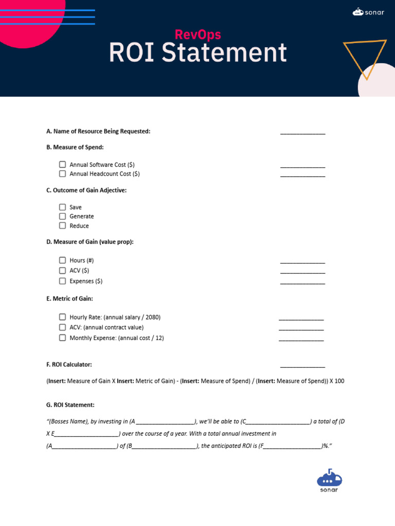 Digital RevOps ROI Statement | PDF