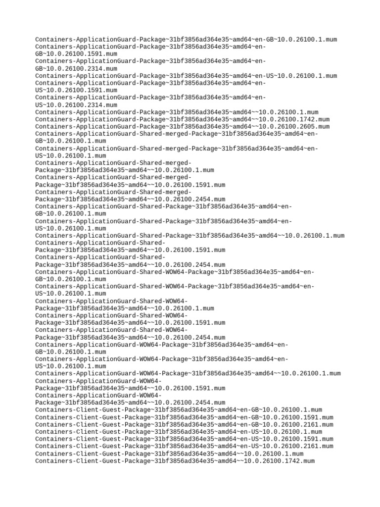 Application Guard Container Packages | PDF