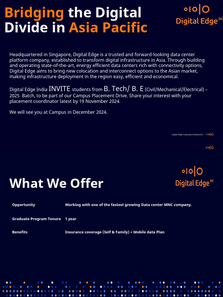Digital Edge Campus Placement Drive 2024 | PDF