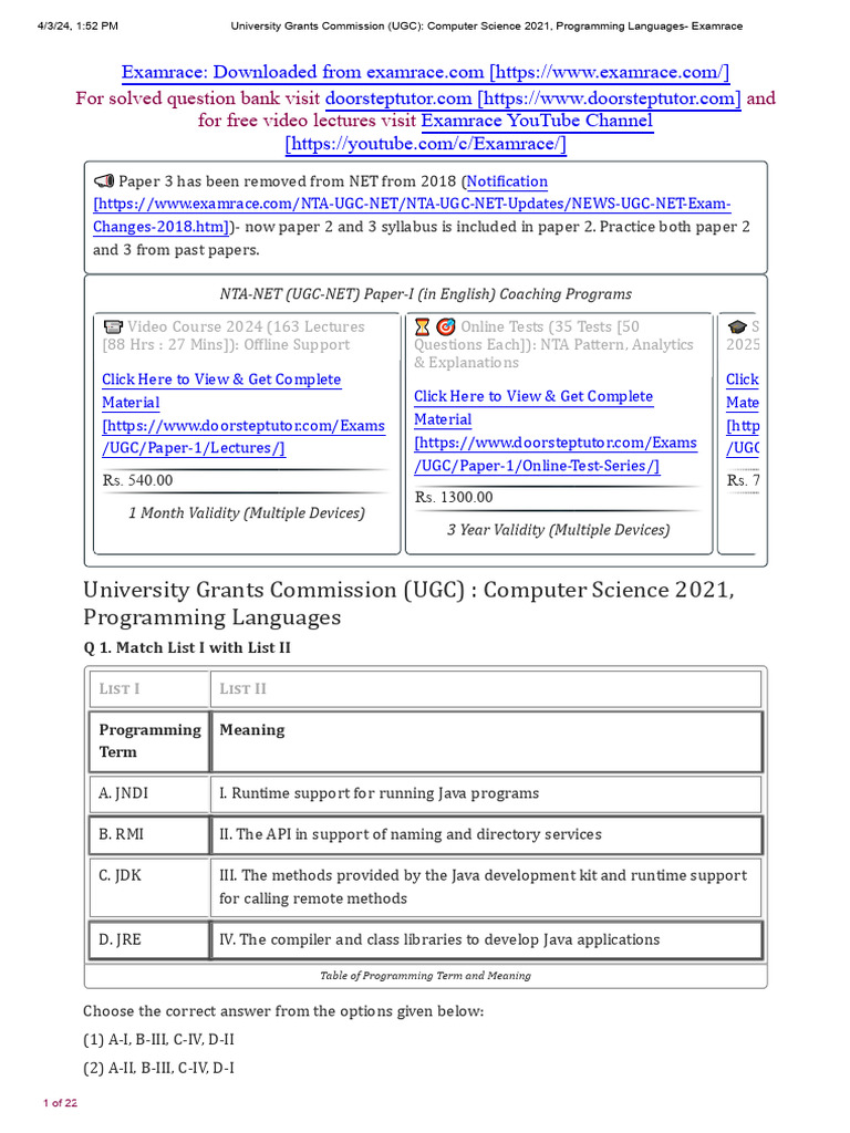 Ugc Net Computer Science Prep Pdf Queue Abstract Data Type Computer Programming