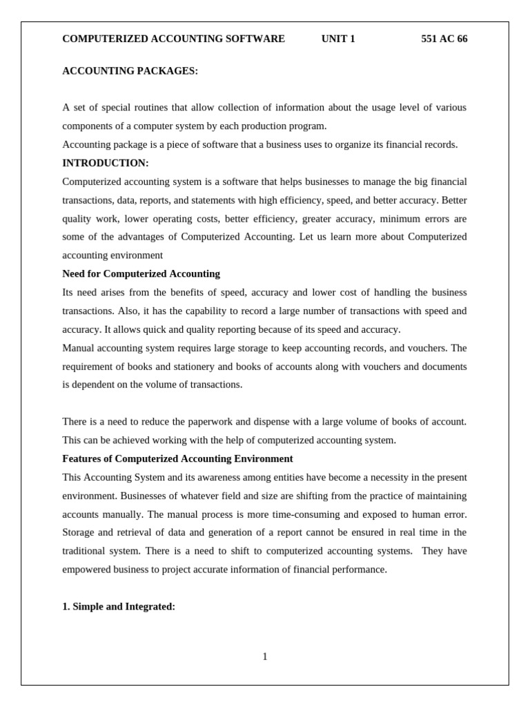 (UNIIT_I_)COMPUTERIZED_ACCOUNTING_SOFTWARE_UNIT_I | PDF | Bookkeeping | Expense