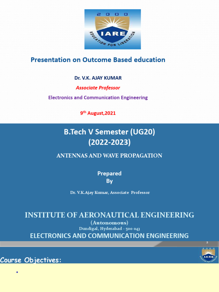 UNIT 1 Awp Ajay 21-9-22 Modified Iare | PDF | Antenna (Radio) | Radio Wave