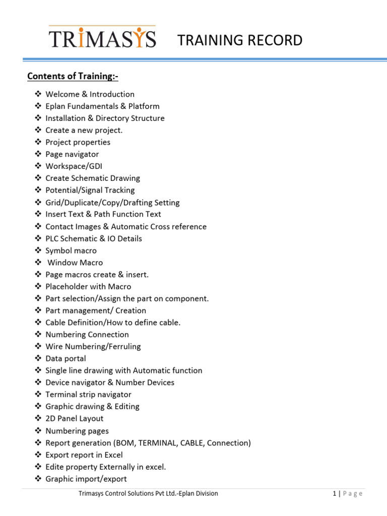 Training P8 Agenda | PDF