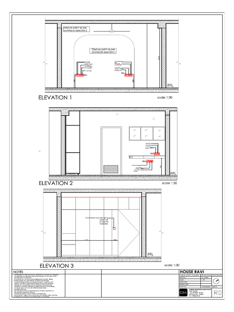 Neil Bed Room Electrical Elevation | PDF
