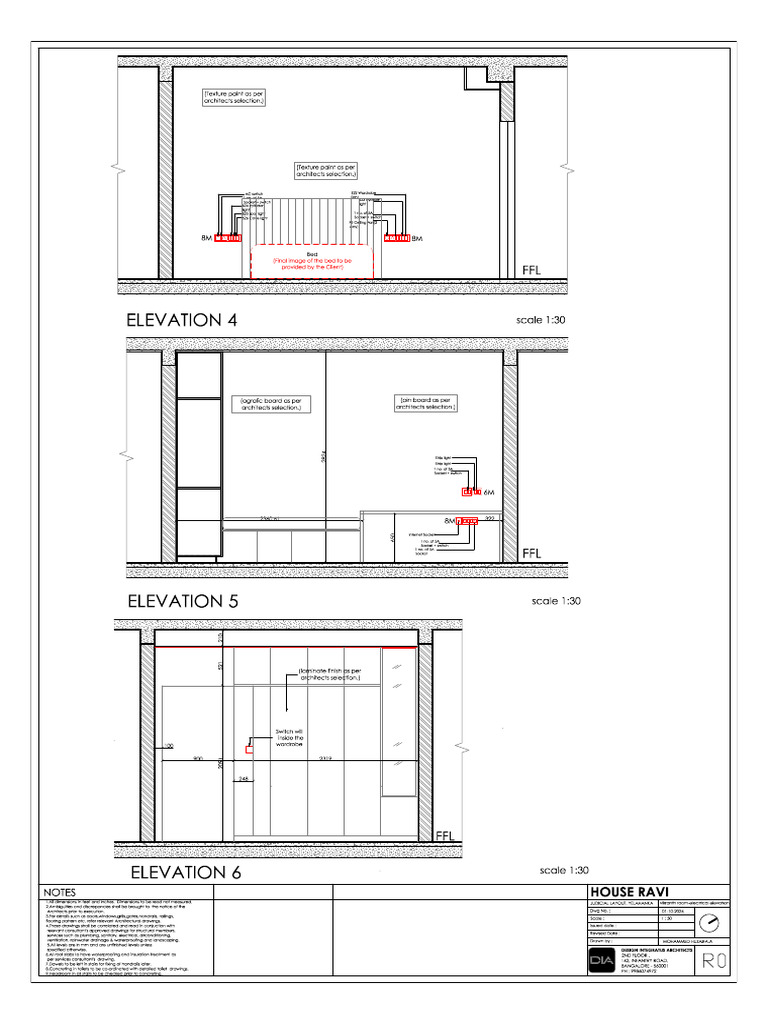 HOUSE RAVI Vikranth Room Electrical Elevation | PDF