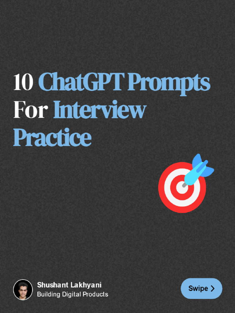 ChatGPT Prompts For Interview Practice | PDF