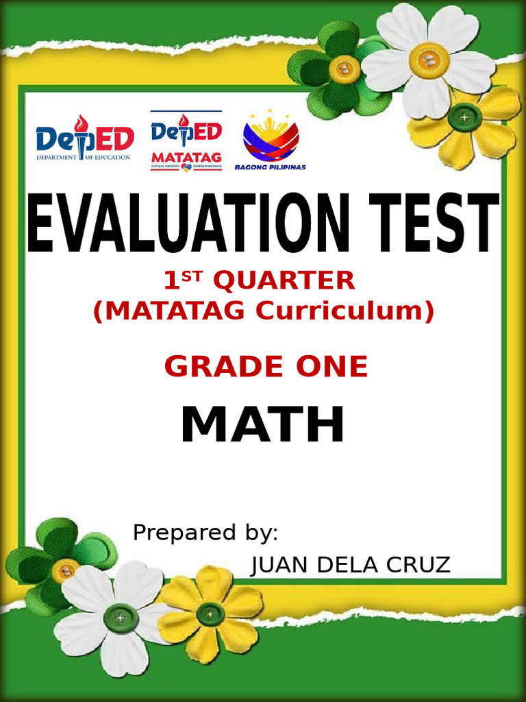 q3g1 Math Evaluation-sheet w3 | PDF