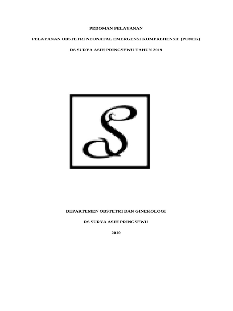 Pedoman Kerja PONEK 2 | PDF