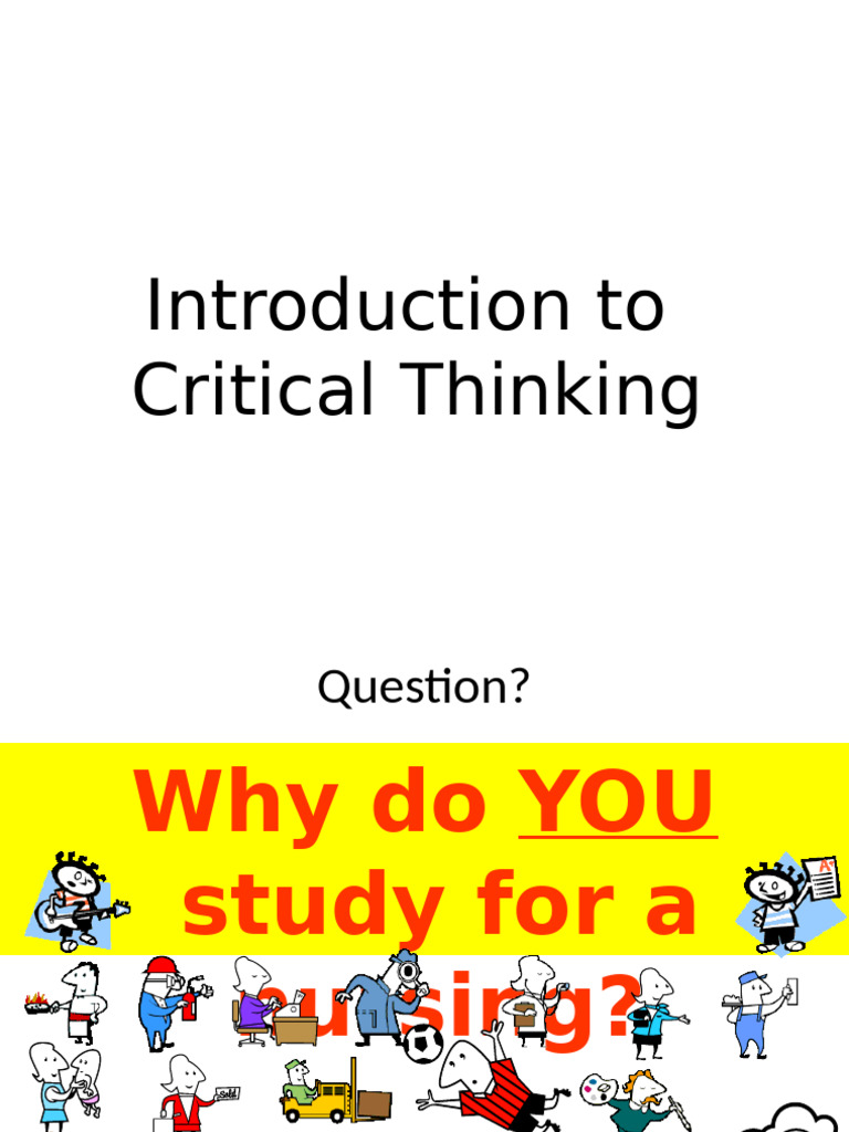 Introduction to Critical Thinking Skills | PDF | Critical Thinking ...