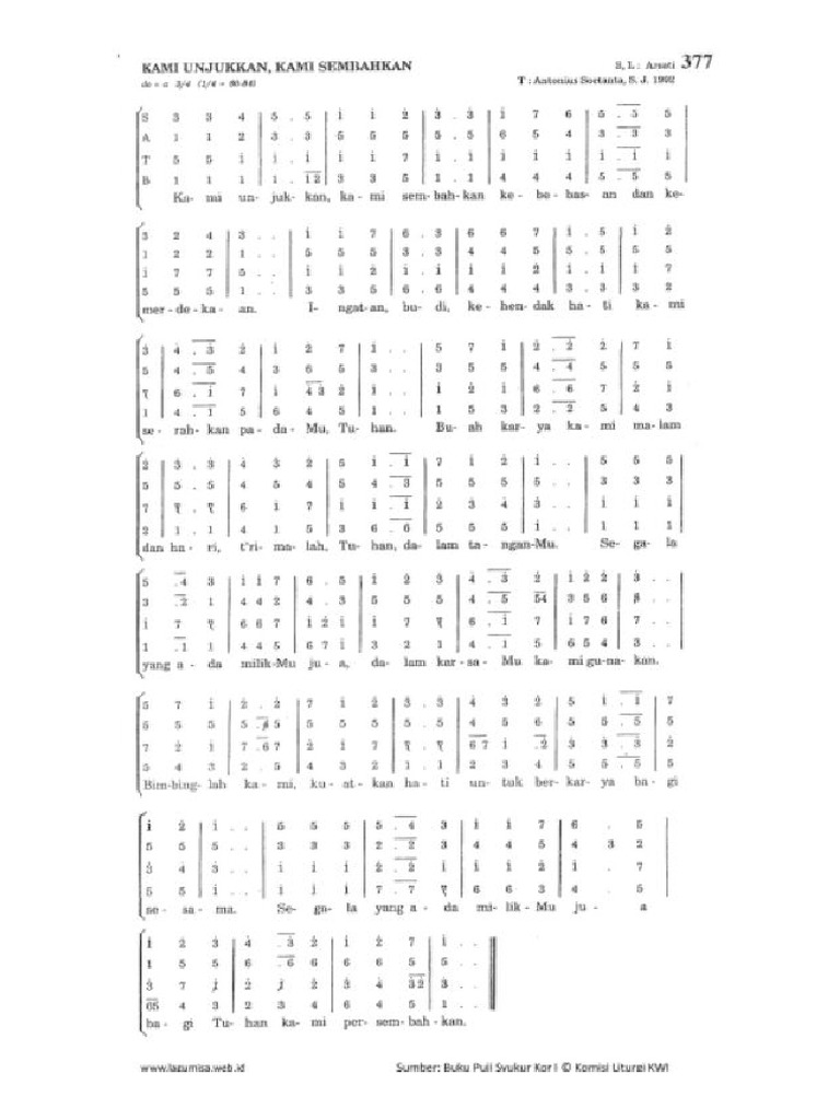 PS 377 - Kami Unjukkan, Kami Sembahkan | PDF