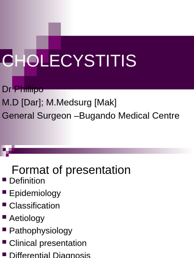 Cholecystis-Dr Phillip BMC | PDF | Diseases And Disorders | Medicine