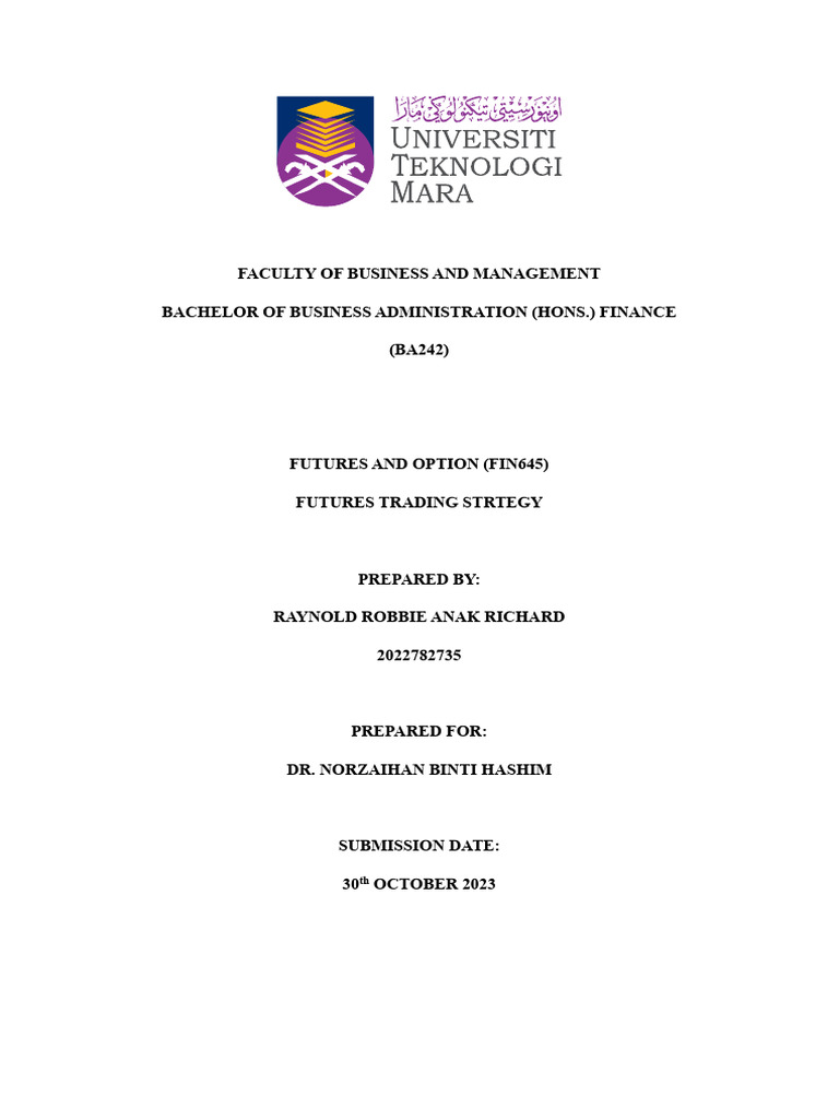Fin645 Individual Assignment | PDF | Technical Analysis | Speculation
