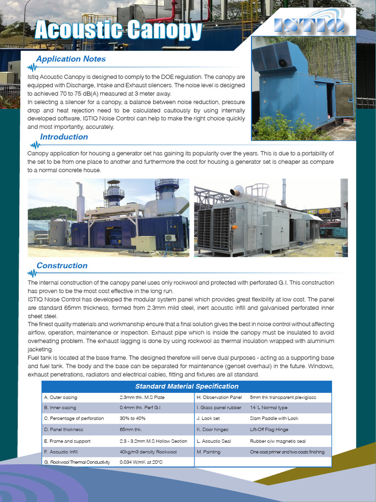 ISTIQ Acoustic Canopy | PDF | Building Engineering | Materials