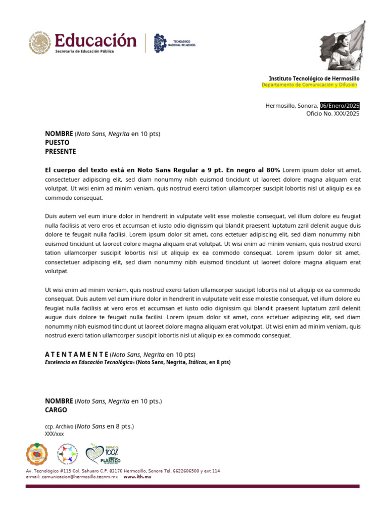 Hoja Membretada 2025 | PDF