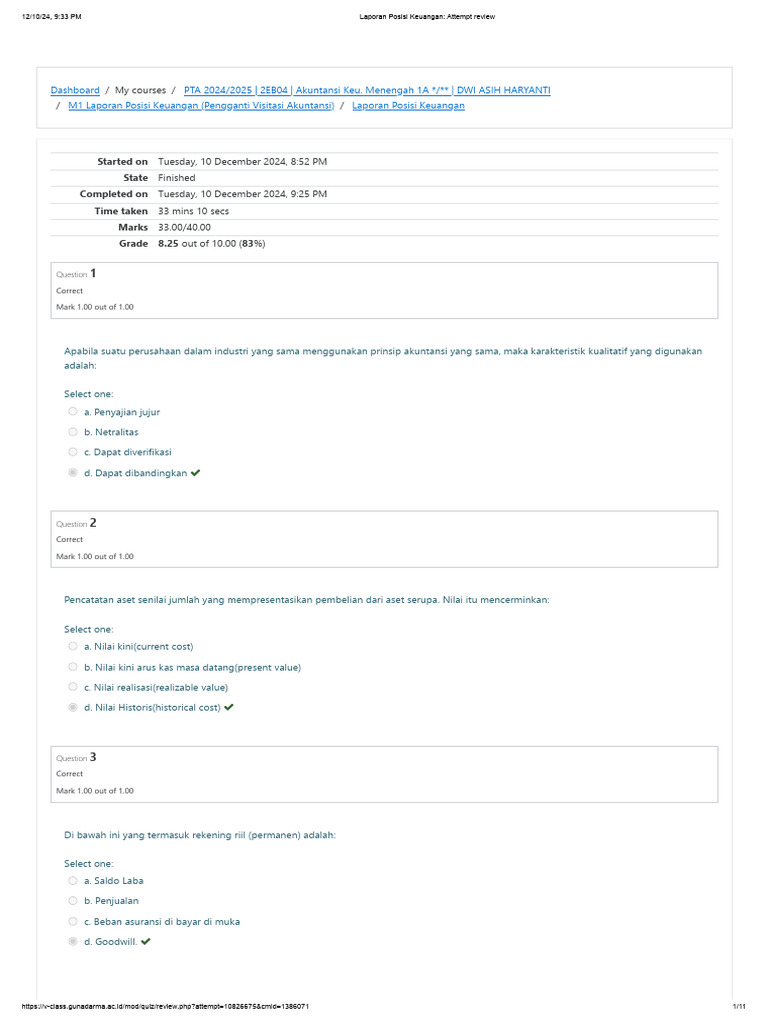 Quiz Jawaban Vclass Akm 1a | PDF
