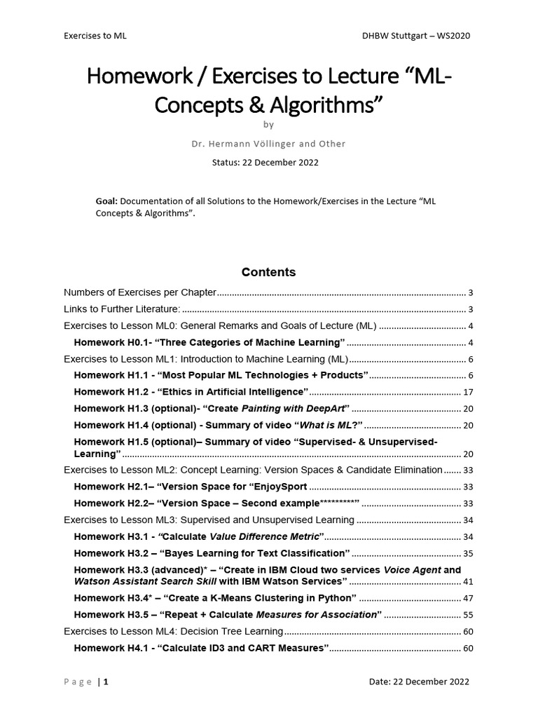 Exercises2lecture Tres Interessant | PDF | Machine Learning | Cognitive Science