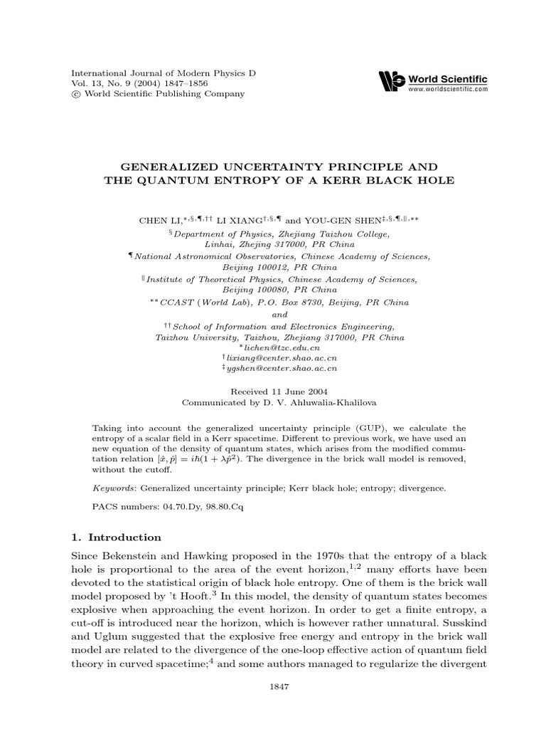 Generalized Uncertainty Principle and The Quantum Entropy of A Kerr ...