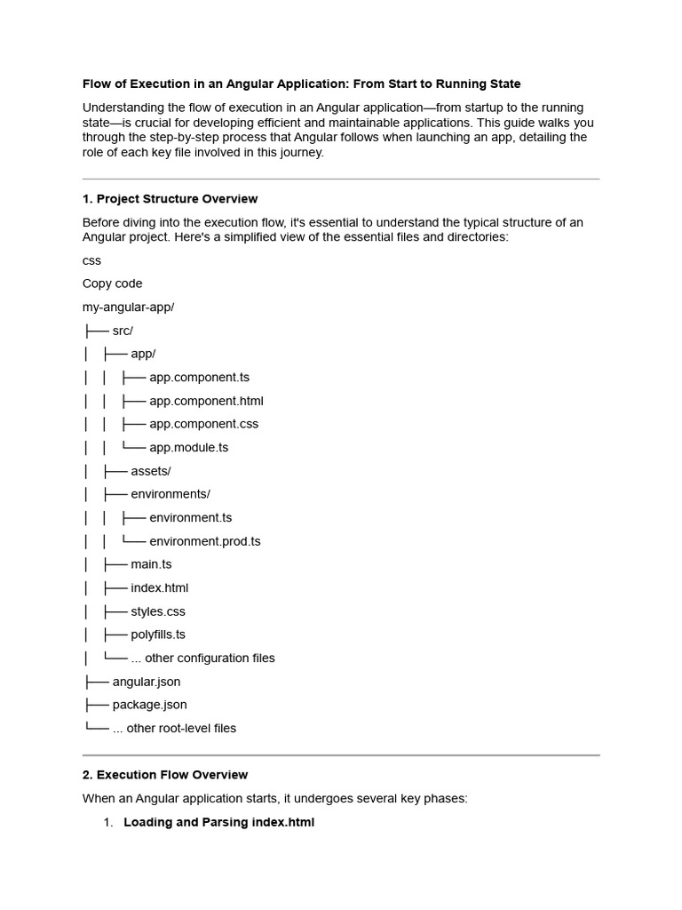 Flow of Execution in An Angular Application | PDF | Java Script | Software